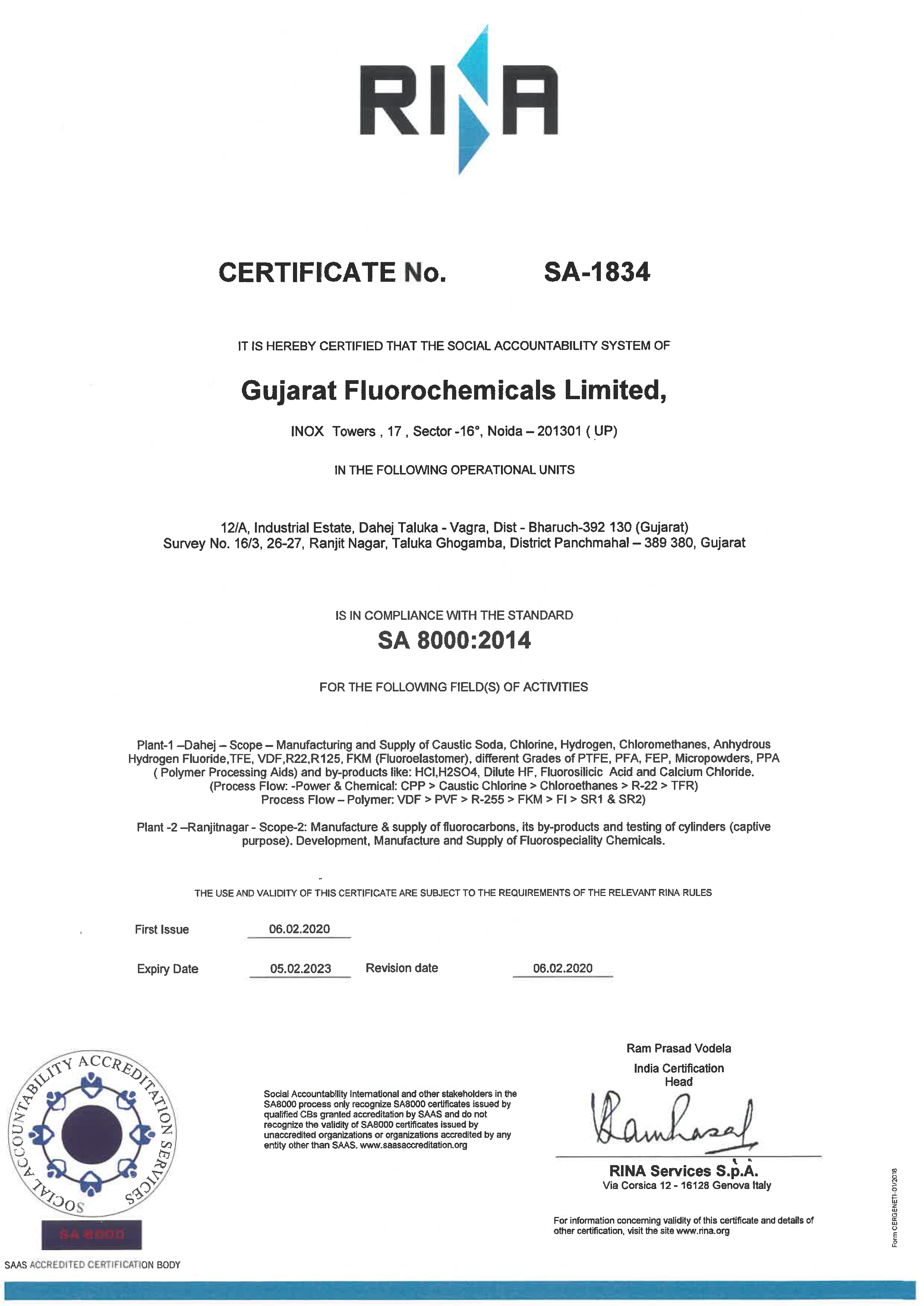 GFL - Certifications & Memberships